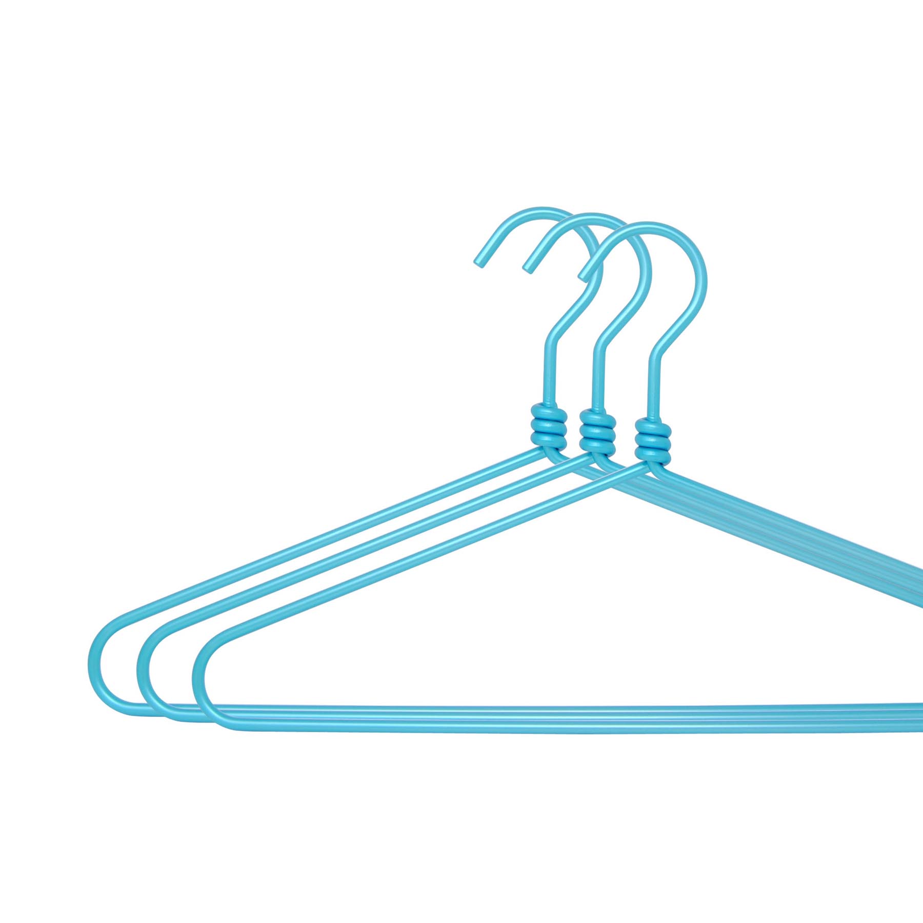 10 aluminum hangers - Color Turquoise blue (width 41 cm) - Mon Cintre