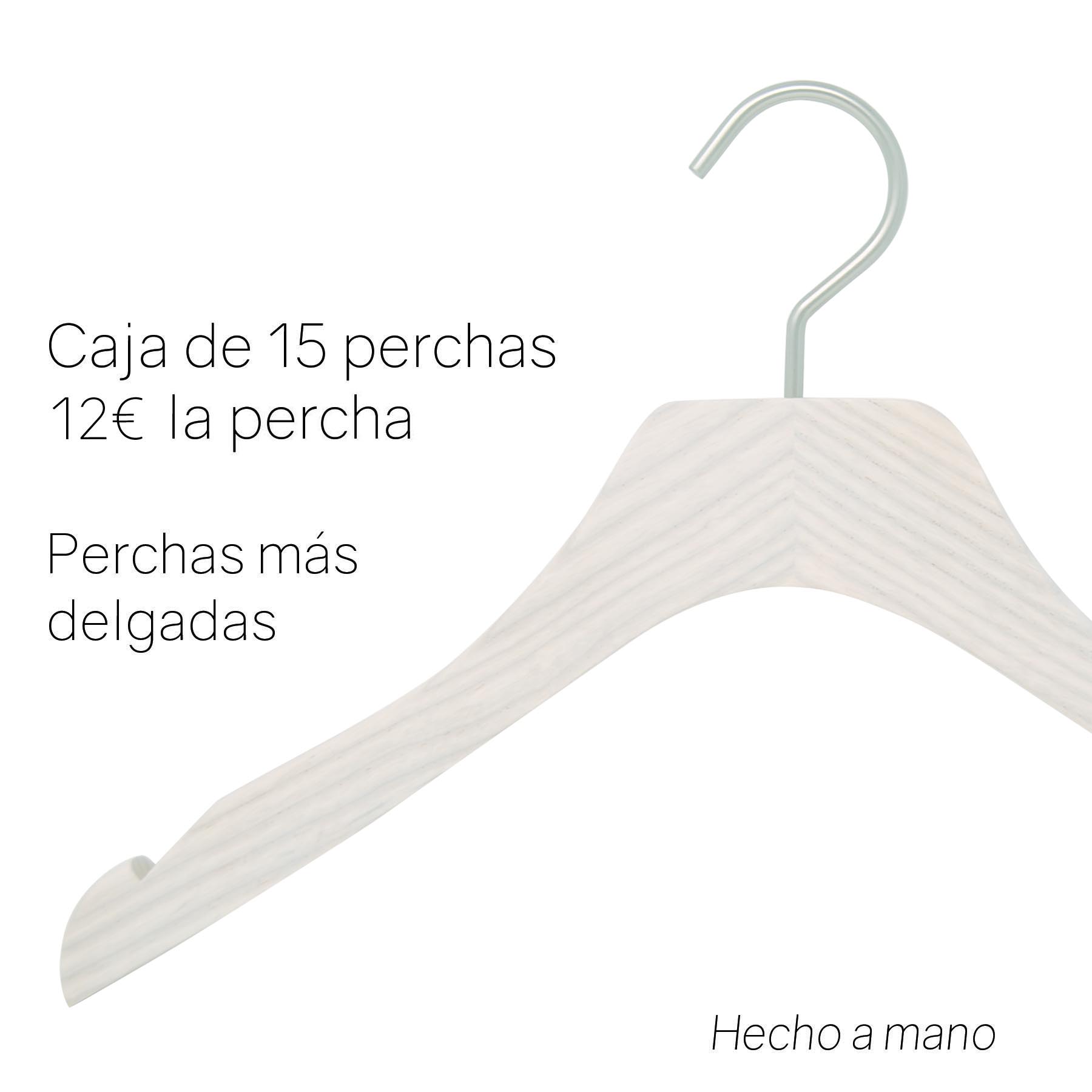 15 perchas finas para vestido, top y blusa - color blanco patinado ...